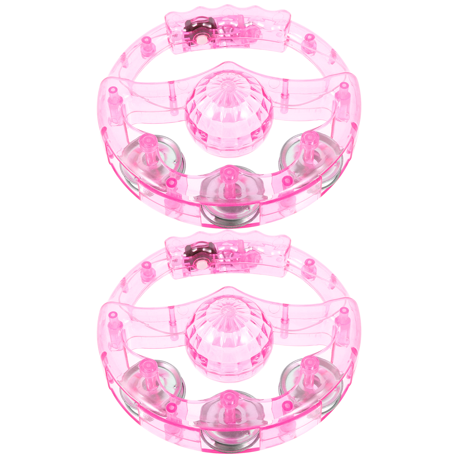 2pcs Light Up Tambourines Musical Flashing Tambourine Instrument ...