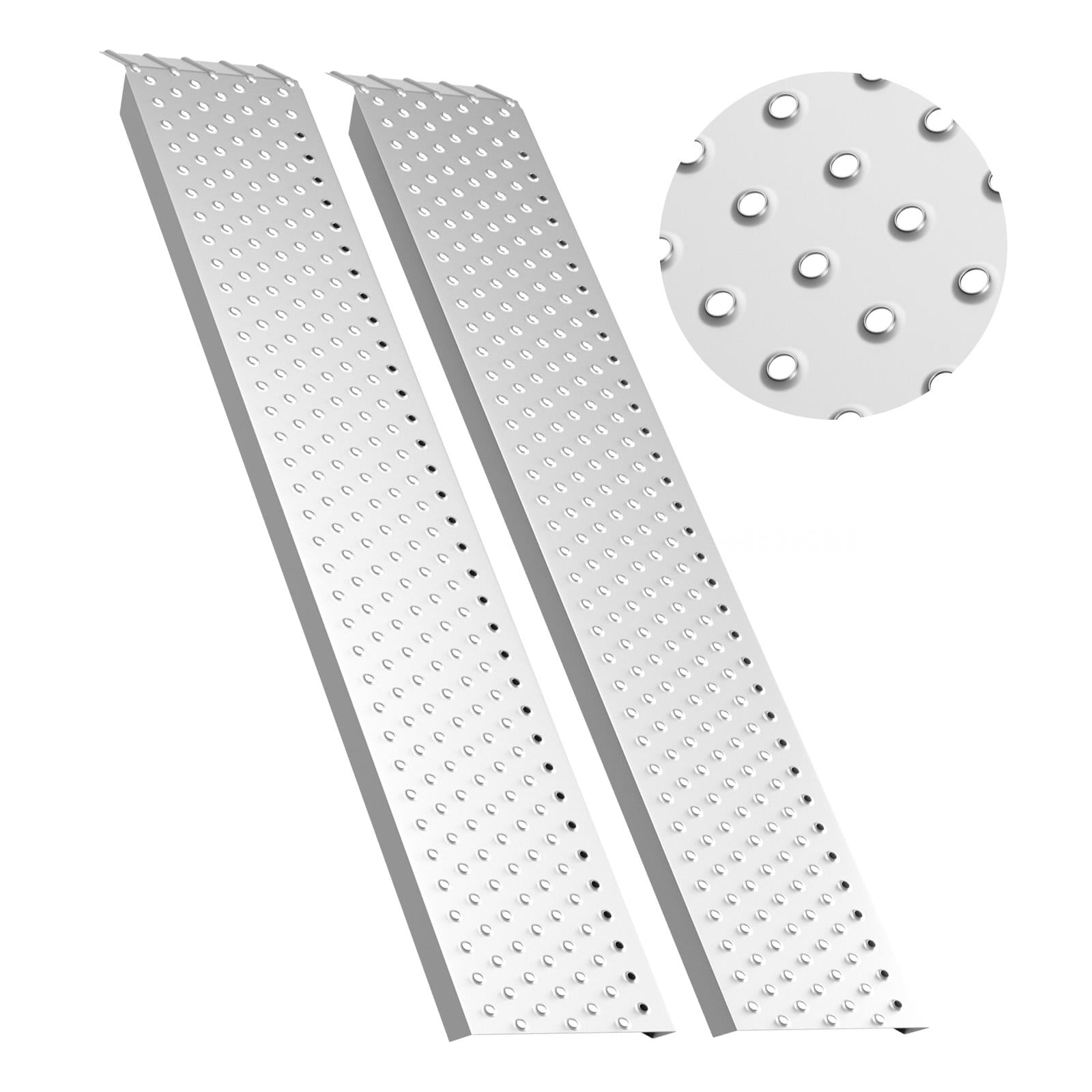2pcs Loading Ramps, 63in Silver Aluminum Vehicle Ramps, High Grip Anti ...