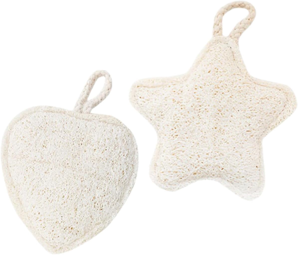 2pcs Loofah Bath Towel Face Scrubber Cleaning Sponges Bath Sponges for ...