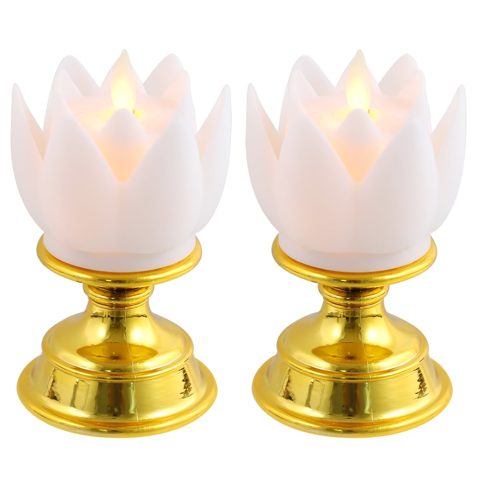 2pcs Lotus Lamps LED Lotus Buddhist Lights Buddha Lotus Lamps Lotus ...