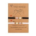 2pcs Love Bead Bracelets Handmade String Rope Promise for Women Girl ...
