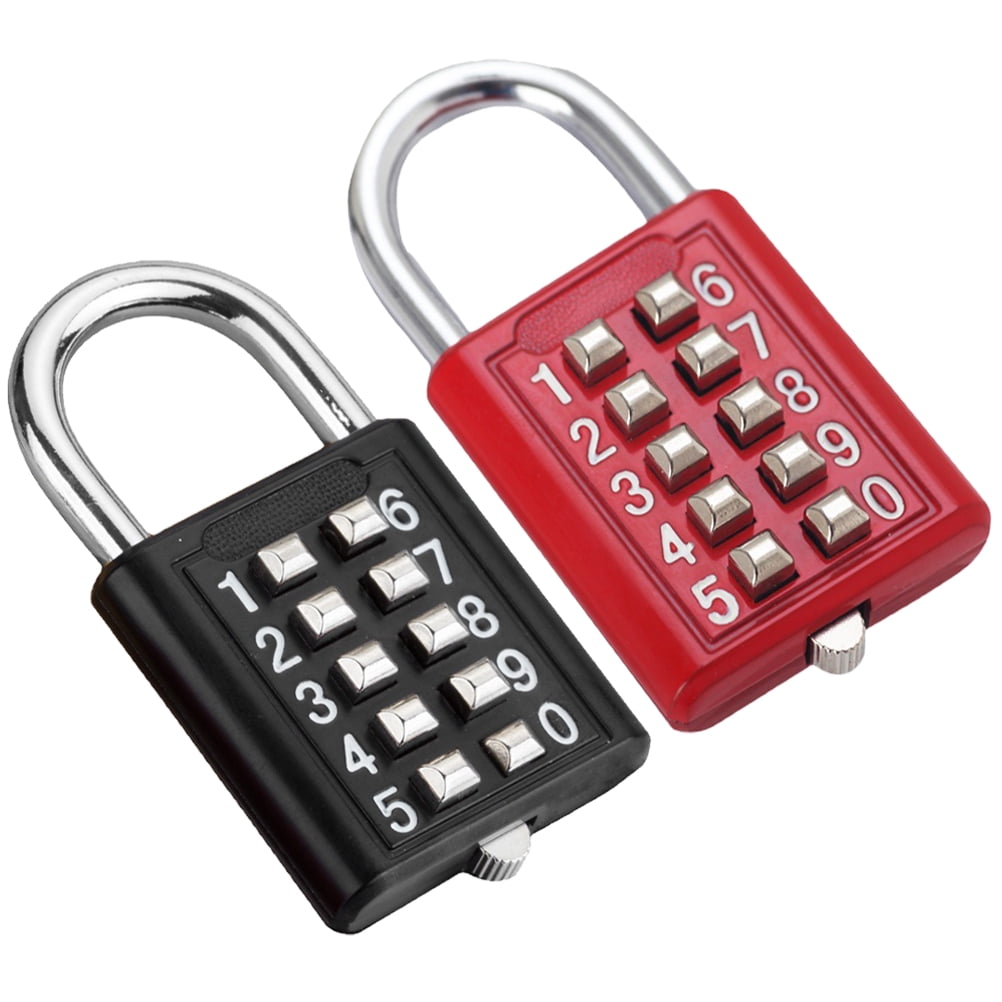 2pcs Luggage Locks 10 Digit Coded Locks Metal Hanging Lock for Luggage ...