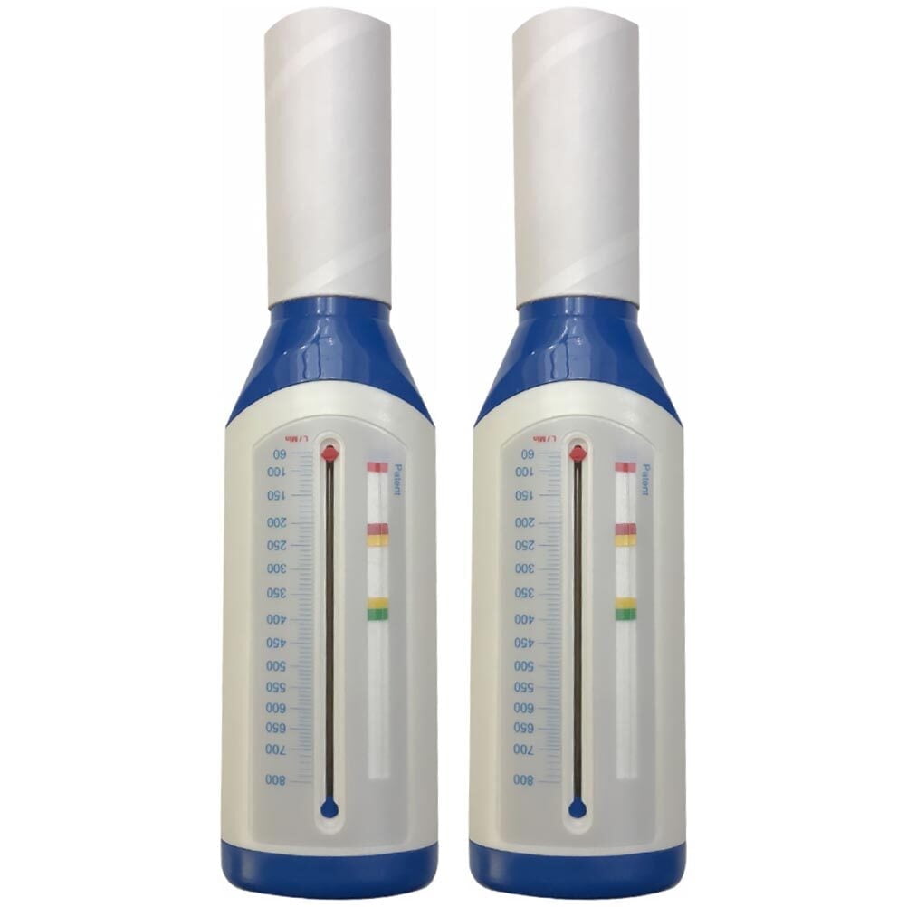 2pcs Lung Performance Peak Flow Meter Adults Breath Measurement System ...