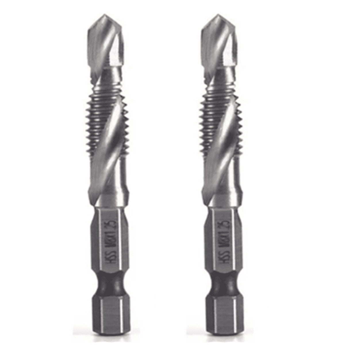 2pcs M8X1.25mm High-Speed Steel 4341 Titanium Plated Composite Tap ...