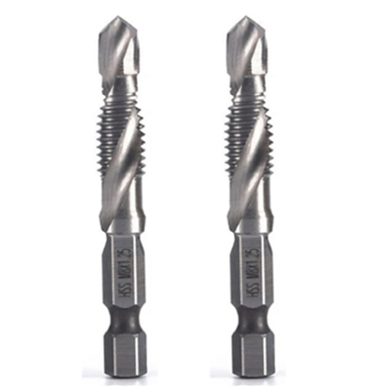 2pcs M8X1.25mm High-Speed Steel 4341 Titanium Plated Composite Tap ...