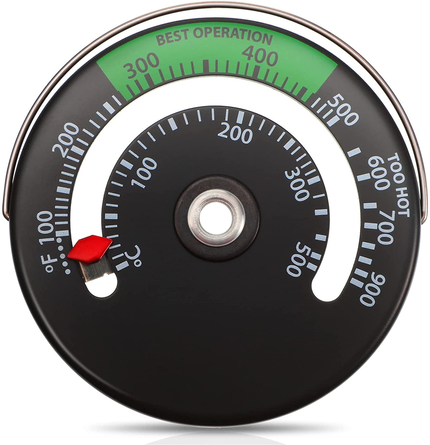 2pcs Magnetic Stove Thermometer Fire Stove Pipe Thermometer Gauge for ...