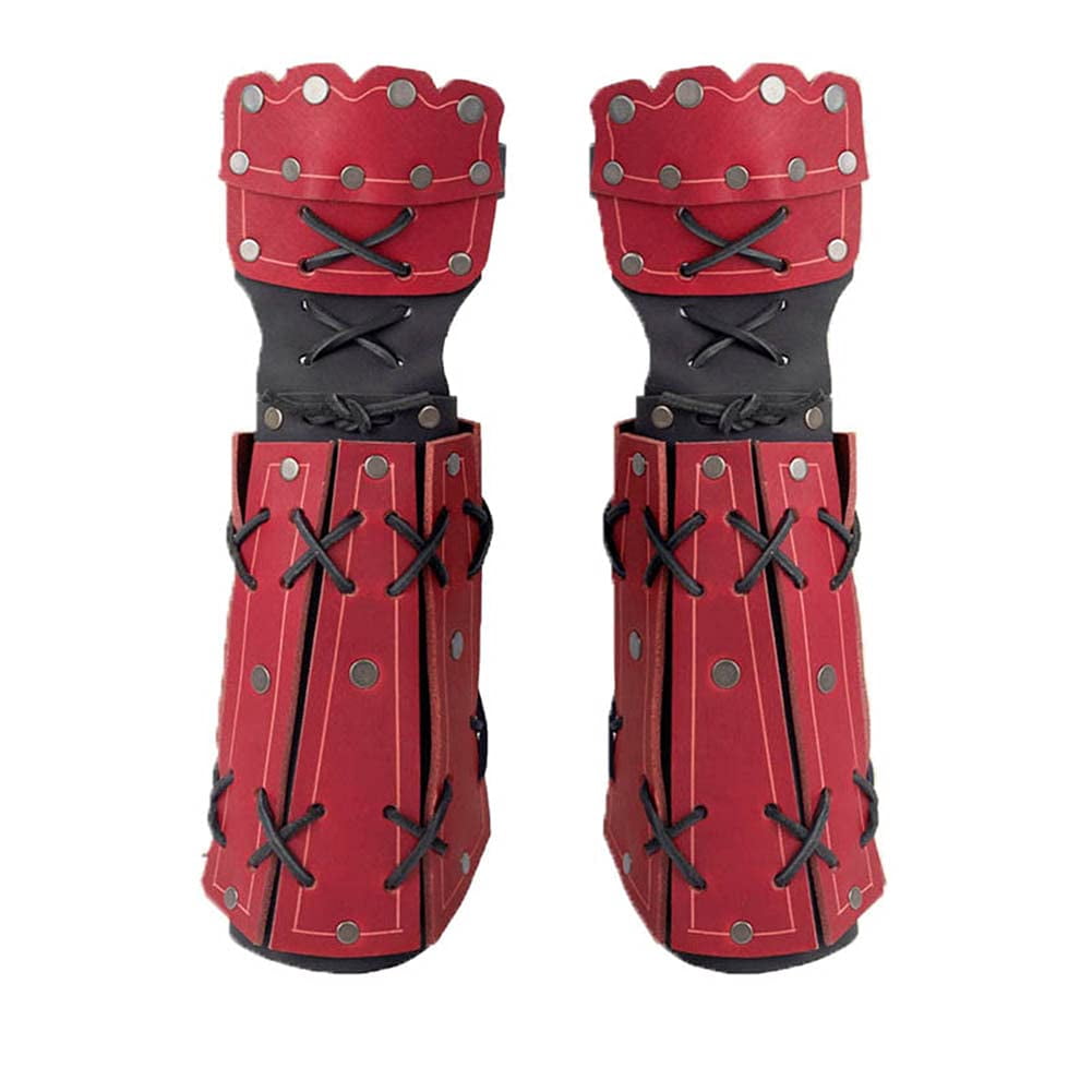 2pcs Medieval Samurai Leather Armor Bracer Archery Arm Guard Knight ...