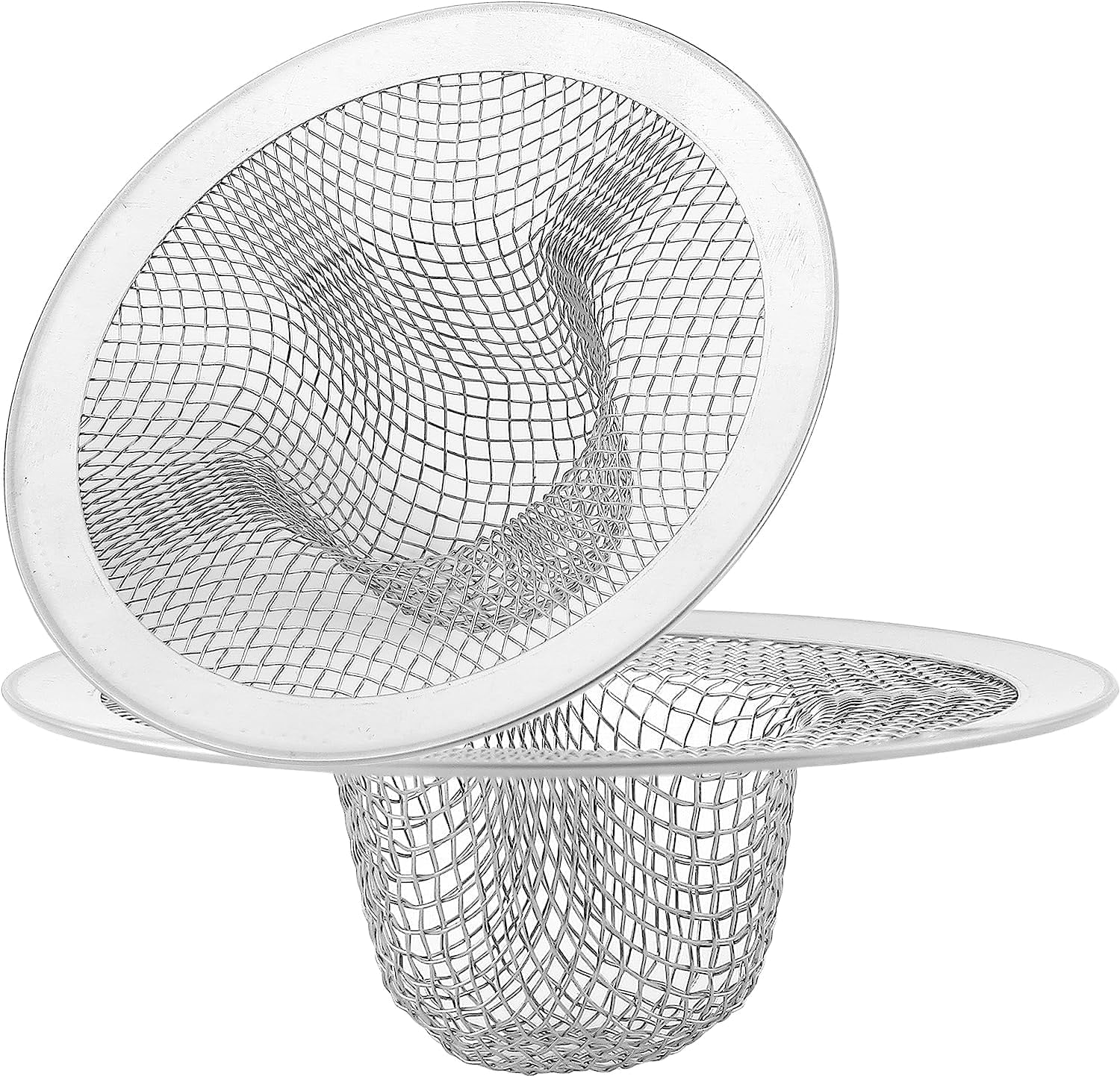 2pcs Mesh Bathroom Lavatory Sink Strainer, Stainless Steel Slop Basket ...