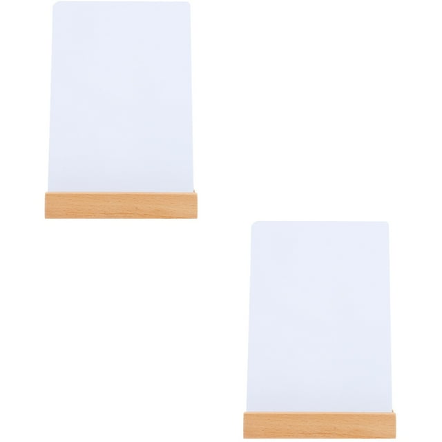 2pcs Message Board Wood Base Bulletin Board Desktop Notice Board Sign ...