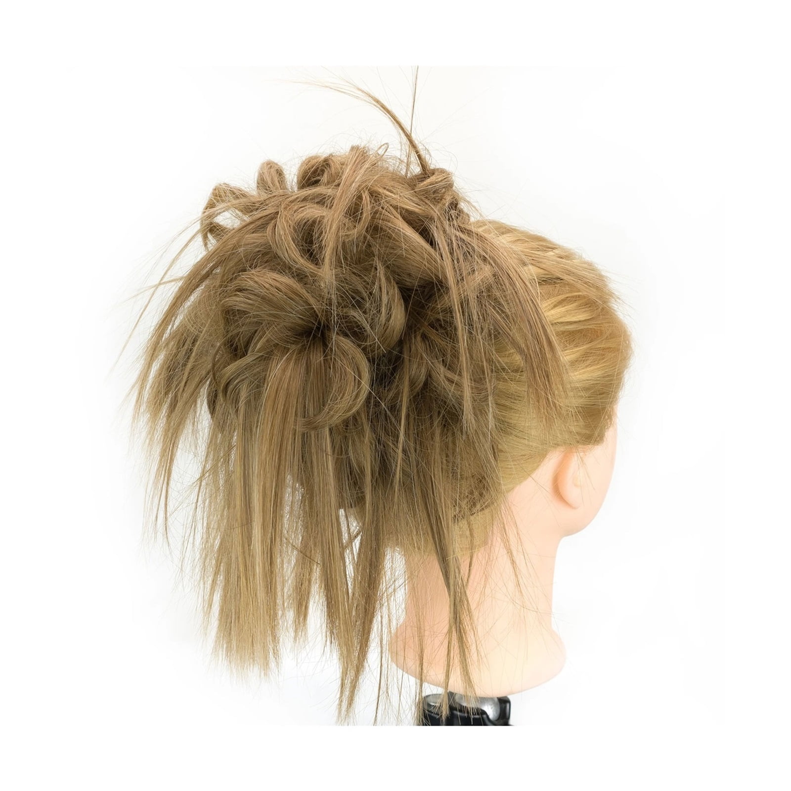 2pcs Messy Hair Bun Piece Updo Fake Scrunchies Extension Wavy Curly ...