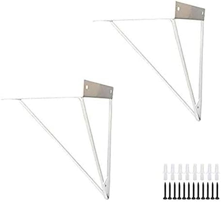 2pcs Metal Floating Shelf Bracket,Iron Triangular Shelving Brackets ...