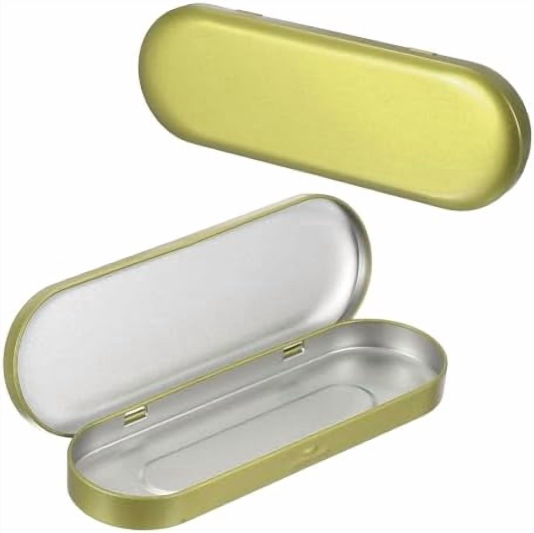 2pcs Metal Hinged Tins Box, 6.9x2.4x0.7 Inch Rectangular Empty Tin Box ...