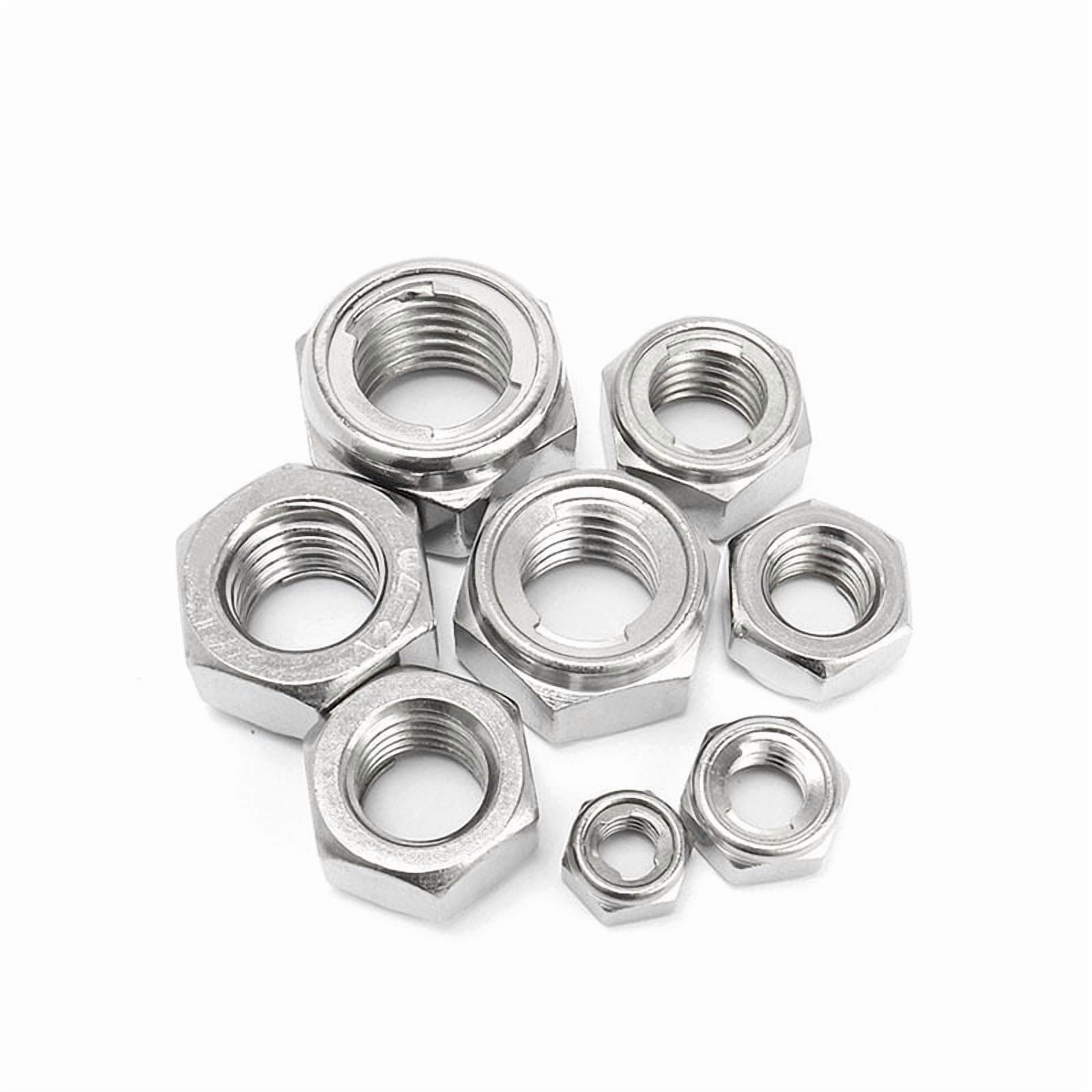 2pcs Metal Locking Nut A2 Stainless Steel M3 M4 M5 M6 M8 M10 - M20 Hex Nuts Fastener - Walmart.com