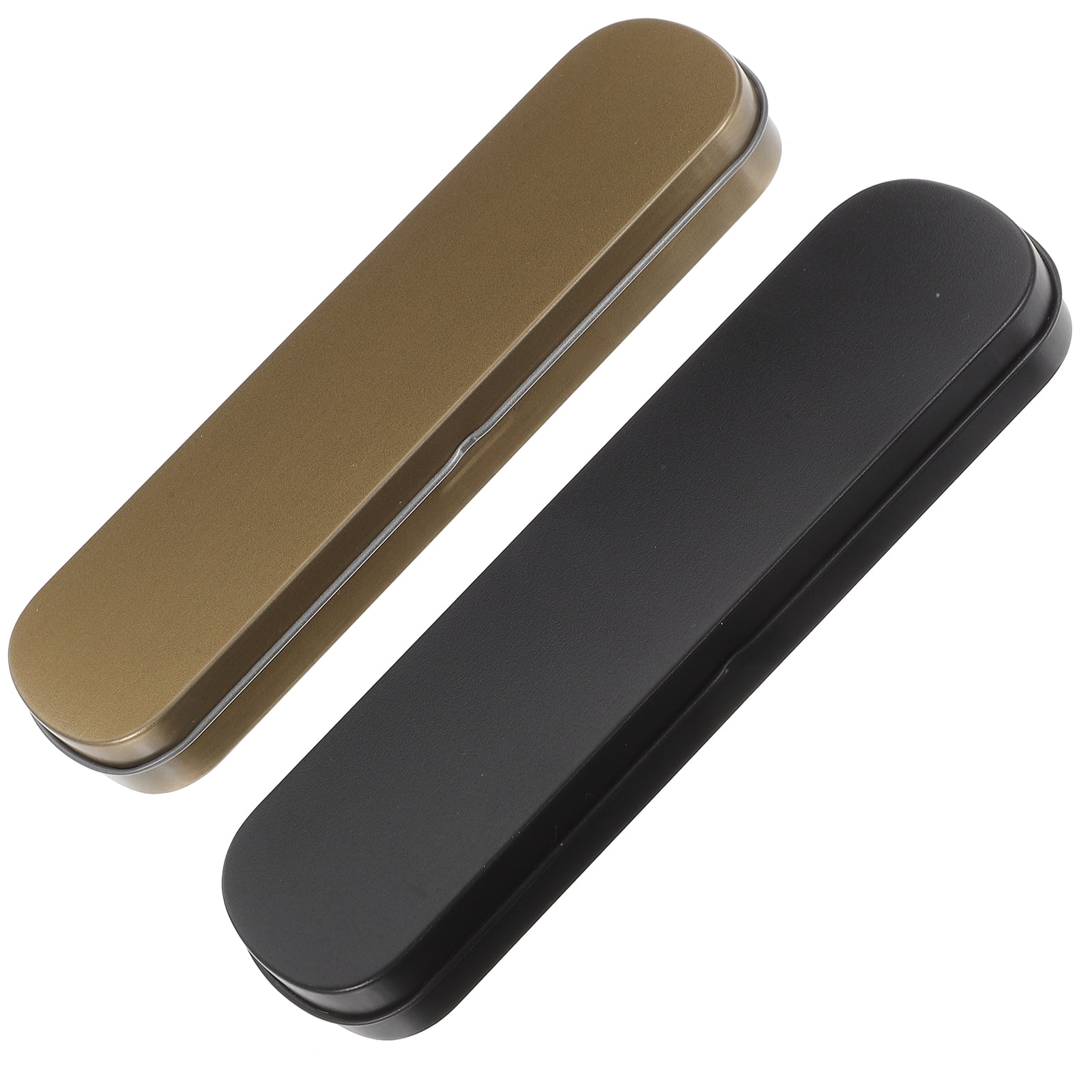 2pcs Metal Pencil Cases Empty Stationery Boxes Flat Pen Boxes with Lids ...