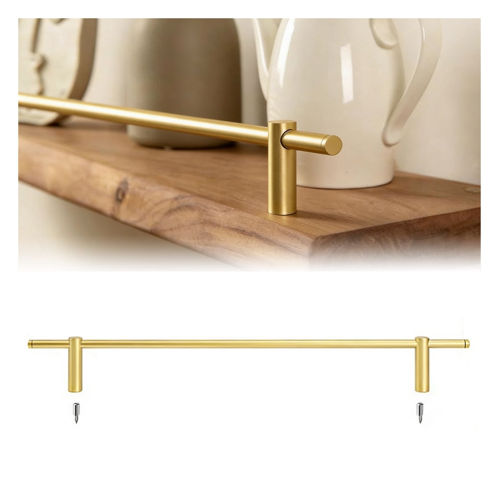 2pcs Metal Shelf Rail, Shelf Rail Fence Set, Prevent Falling Barrier ...