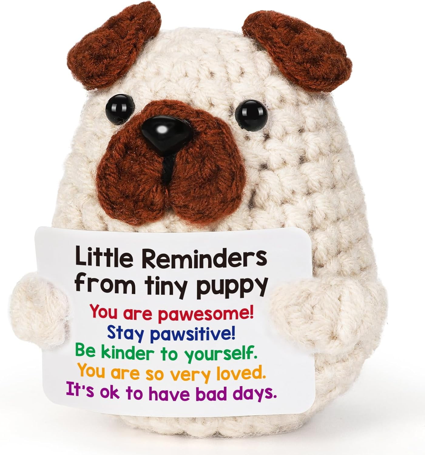 2pcs Mini Funny Positive Crochet Cow Gifts - Emotional Inspirational ...