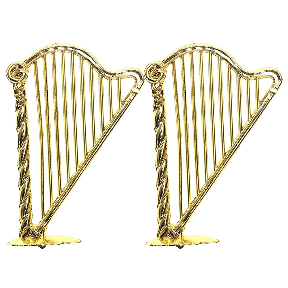2pcs Mini Harp Musical Instrument Decor for Indoor Hanging Ornament ...