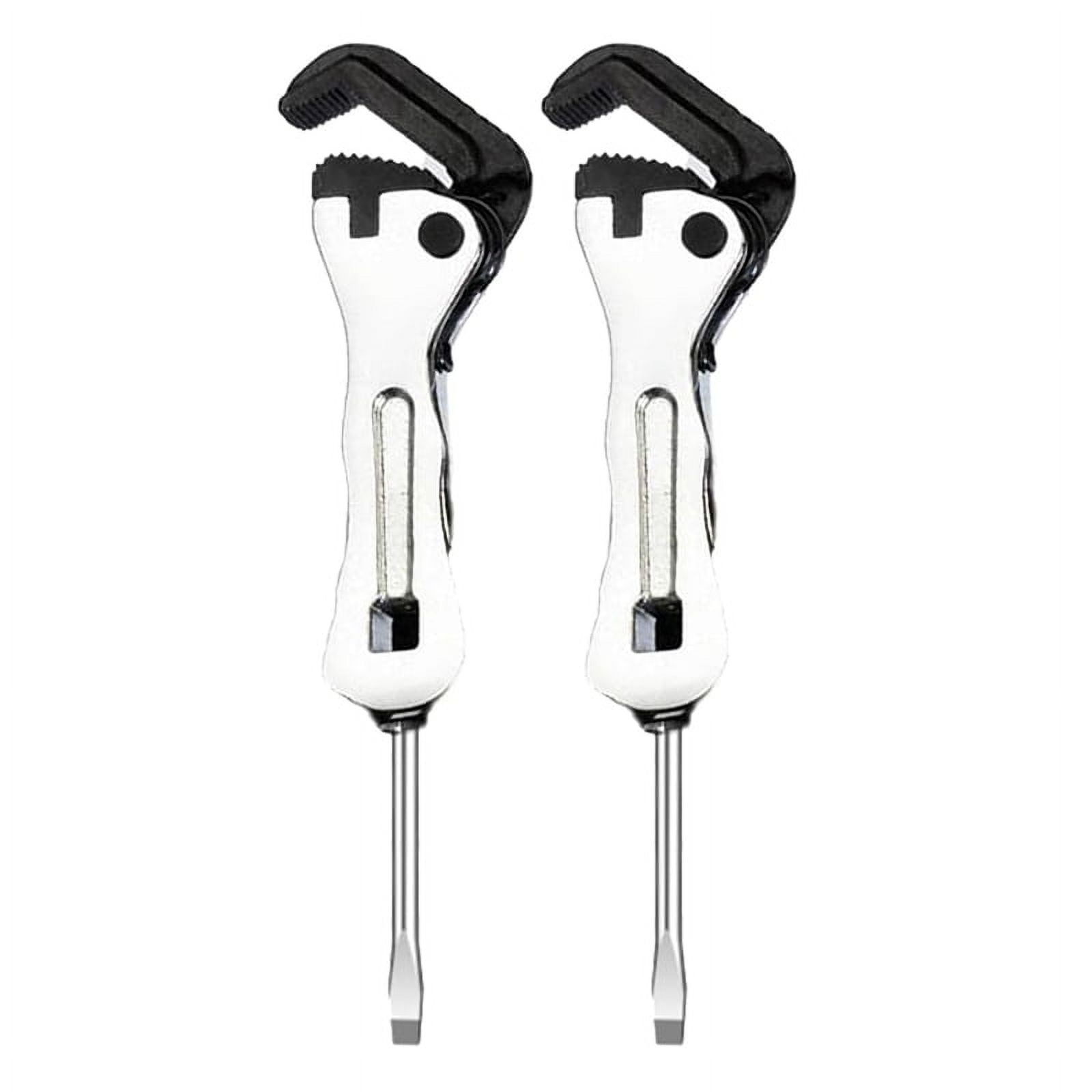2pcs Mini Stubby Pipe Vise Wrench,Mini Wrench, Self Adjusting Wrench ...