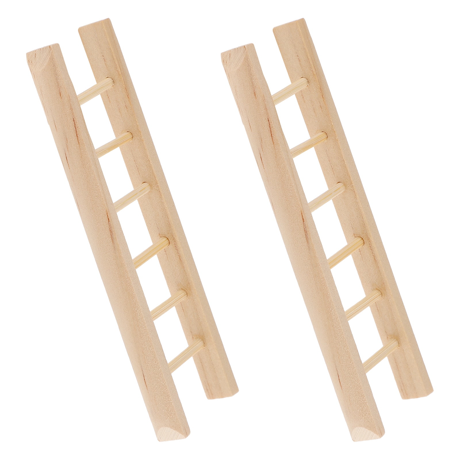 2pcs Mini Wooden Step Ladders for Furniture Miniature Dollhouse ...