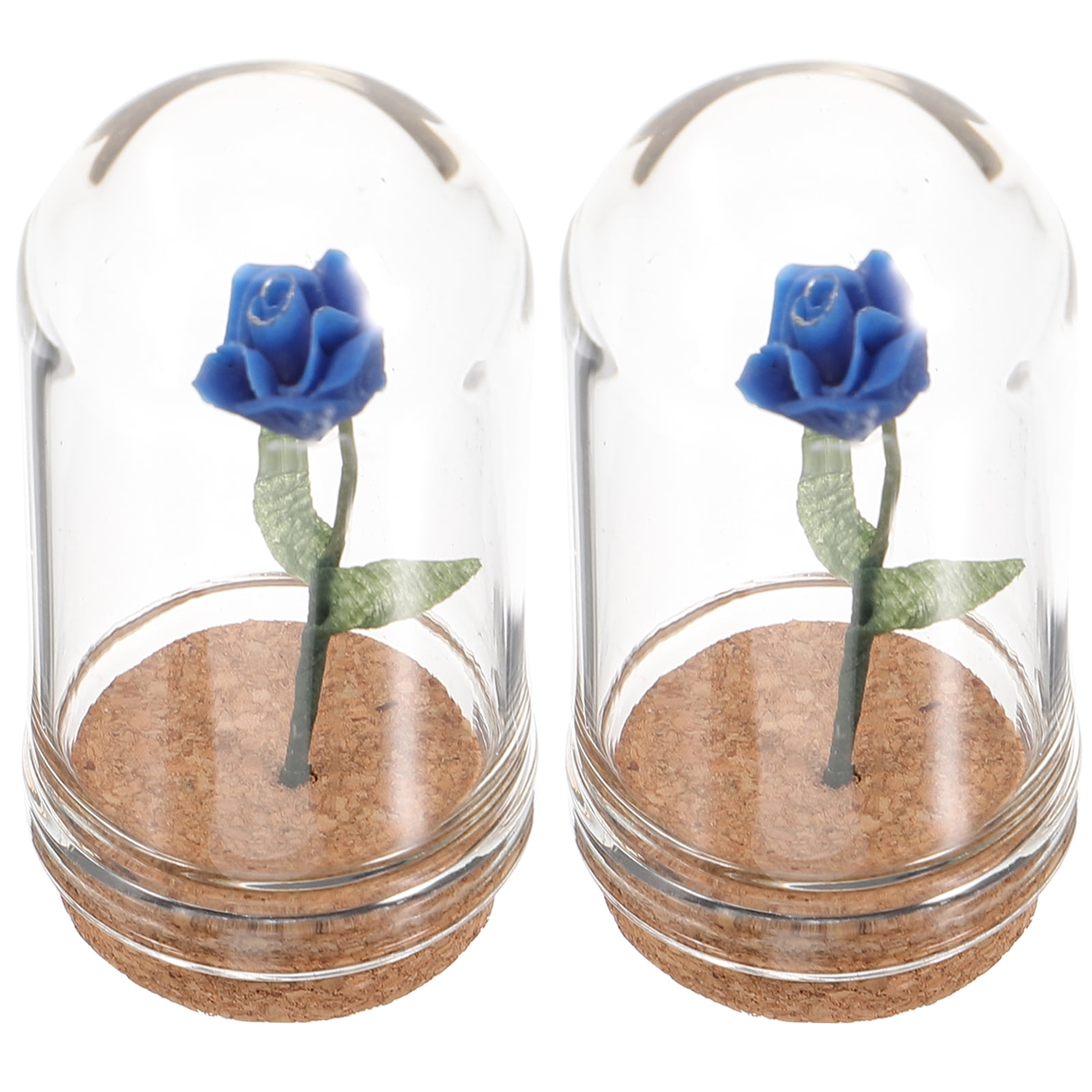 2pcs Miniature Flower In Dome Miniature Scene Model Mini Flower in Dome ...
