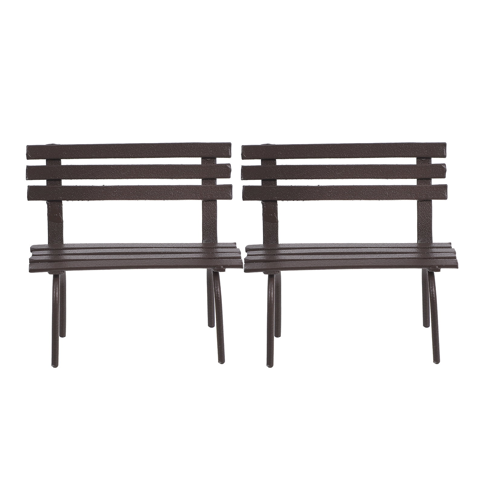 2pcs Mini Park Bench for Doll House Decoration Small Garden Furniture ...