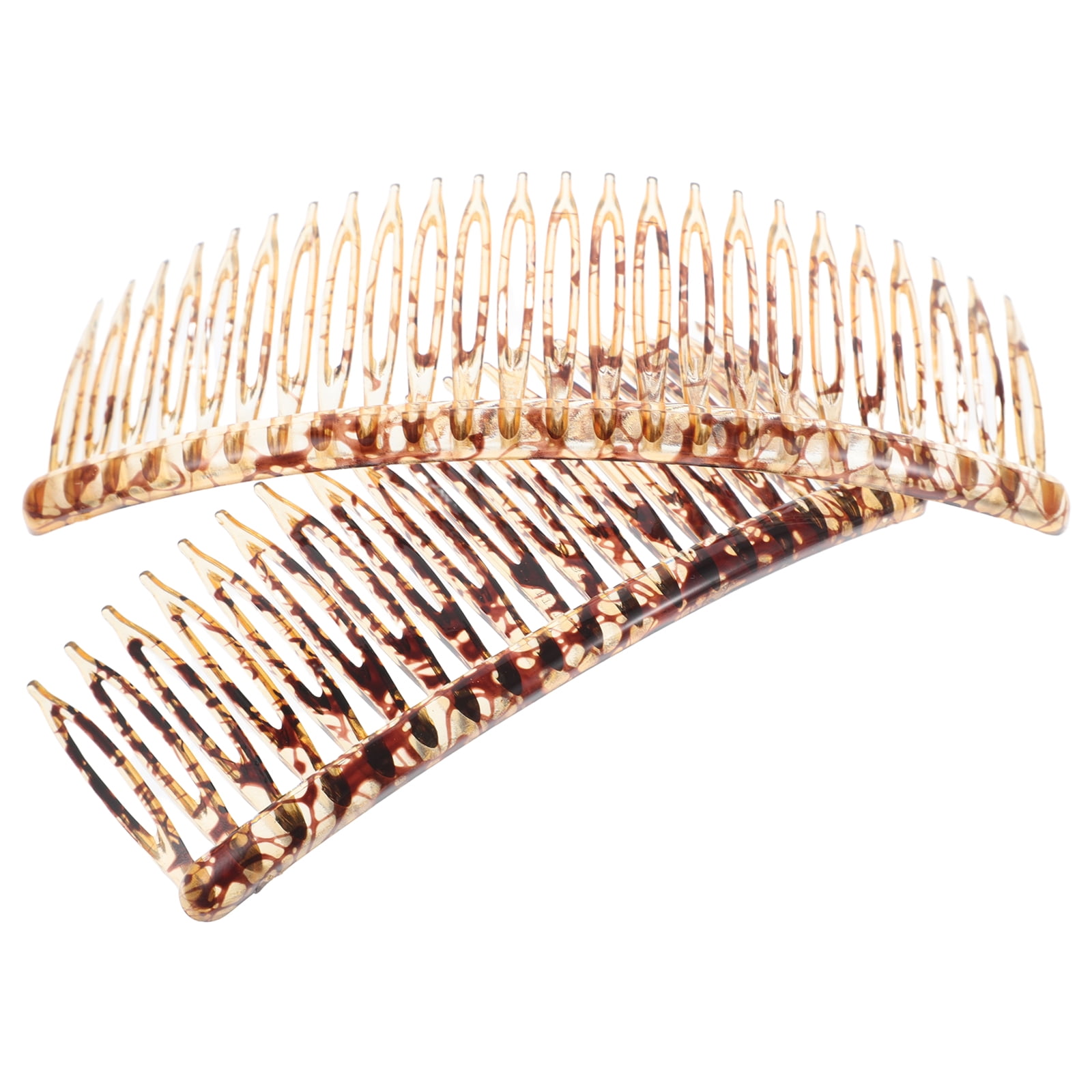 Leopard Hair Combs for Women Durable Plastic Resin Nonslip French Combs 2pcs - Walmart.com