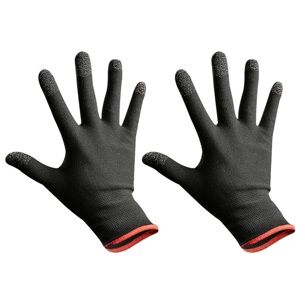 COSMOBETTY Anti Skin Picking Gloves Black Silver Fiber 2Pack 7.9x3.9in ...