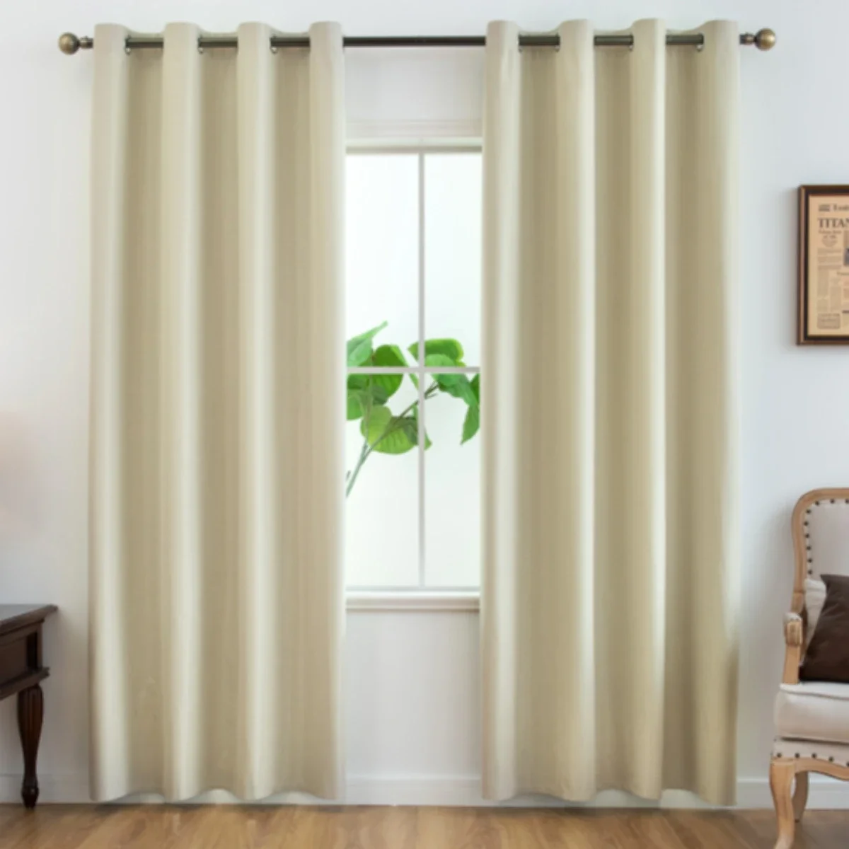 2pcs Modern 100% Blackout Curtain with Coated Lining, Curains for ...