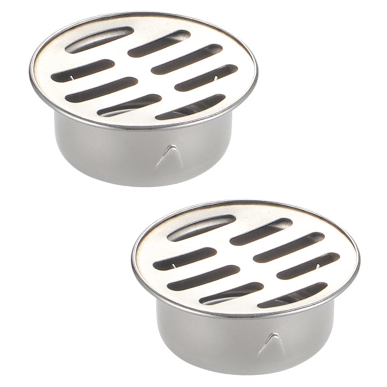 2pcs Modern Round Shower Floor Drain with Middle Drainages and Hair ...