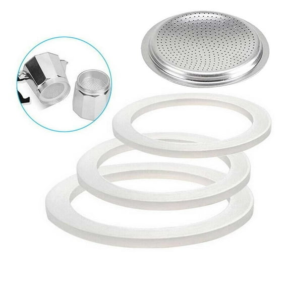 2pcs Moka Rubber Seal Sieve Replacement Gasket Seal for Coffee Espresso ...