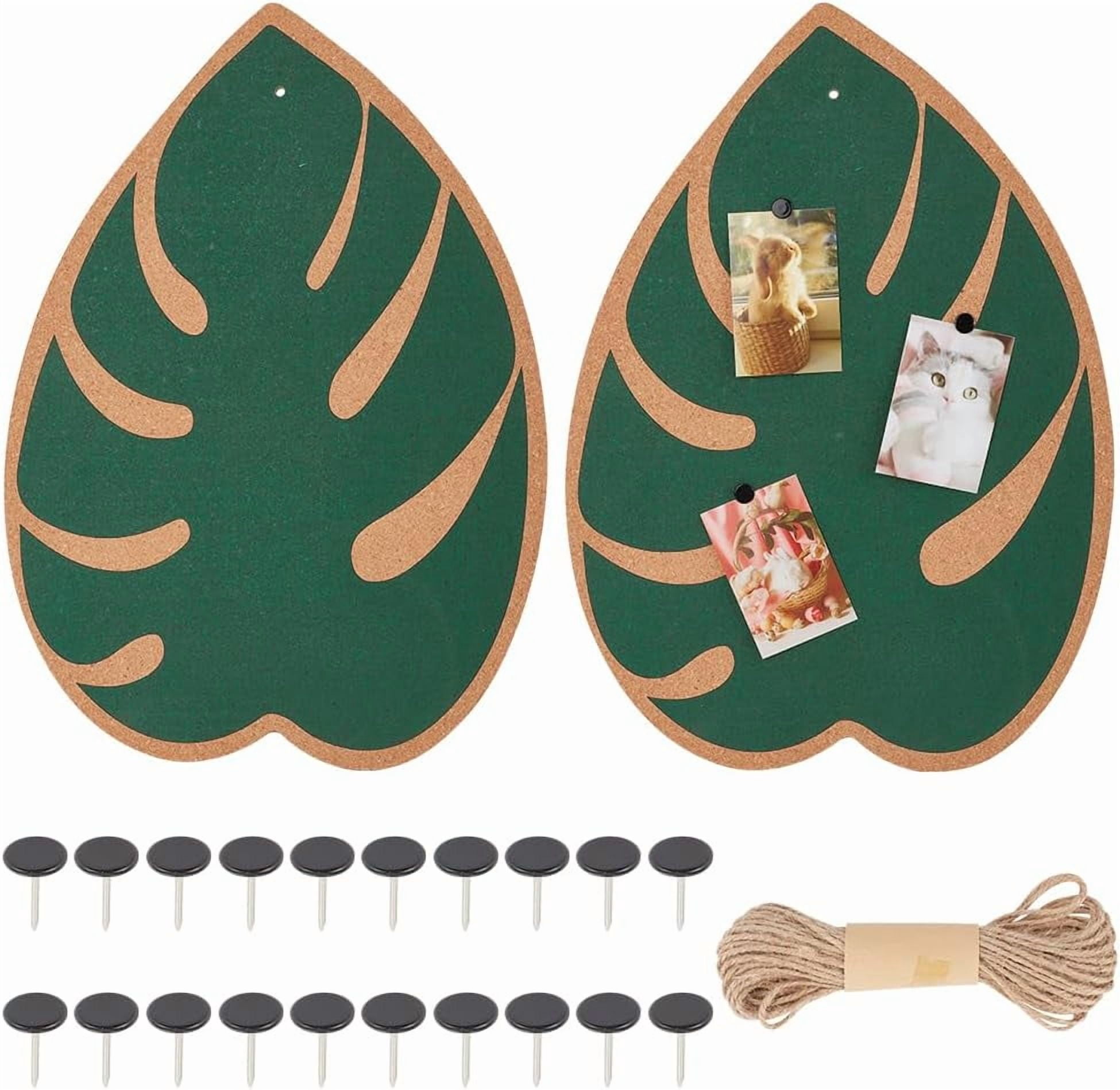 2pcs Monstera Leaf Cork Bulletin Board 16.5 x11.8 Inch Decorative Cork ...