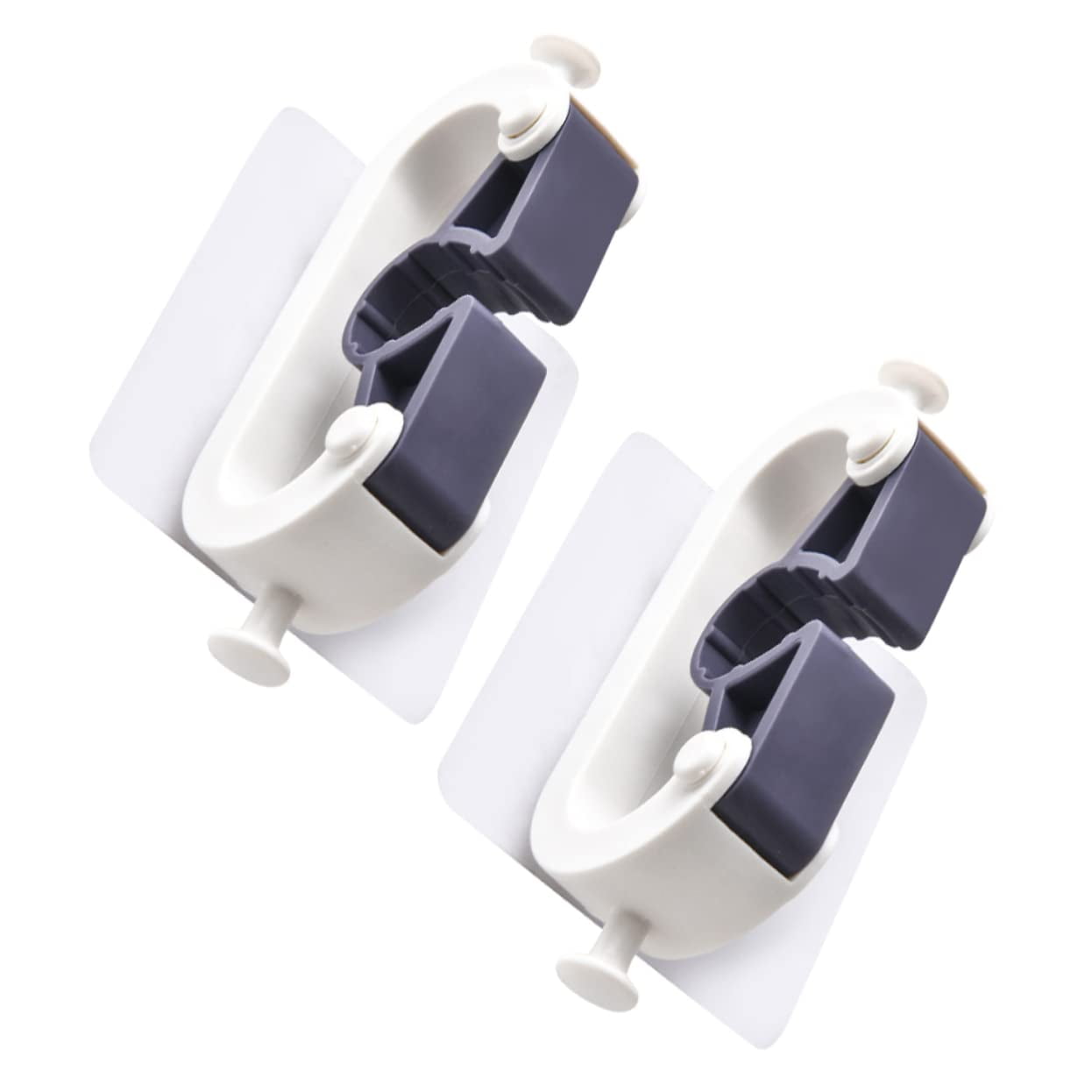 2pcs Mop Holder Hanging Racks for Clothes Heavy Duty Wall Mount Broom ...
