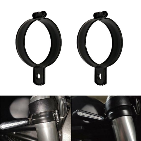 2pcs Motorcycle Fog Light Turn Signal Clamps Bracket Flasher Holder ...