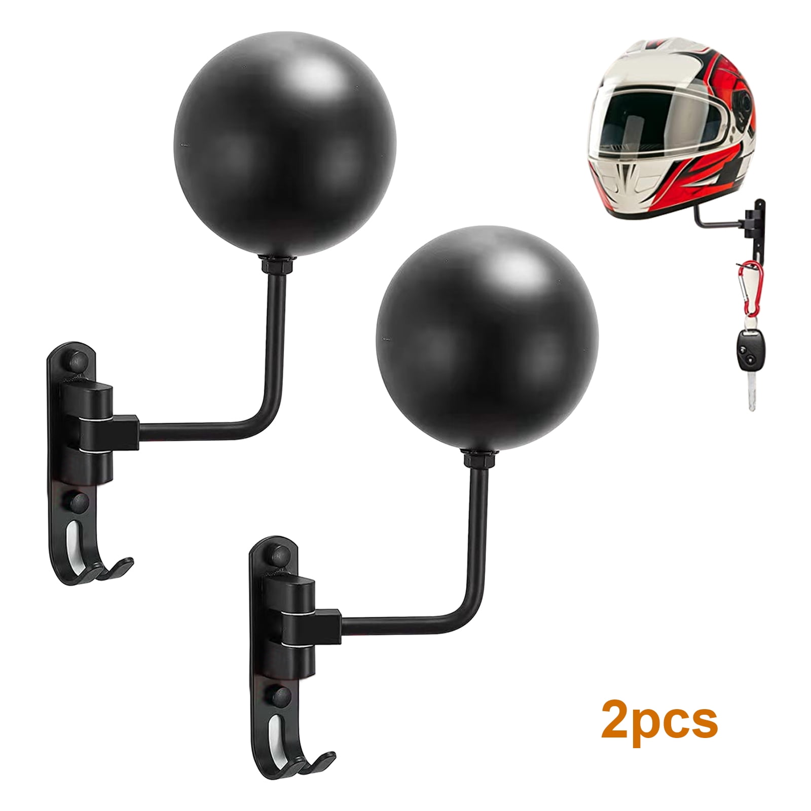 2pcs Motorcycle Helmet Holder Hook Jacket Bag Display 180° Rotating ...