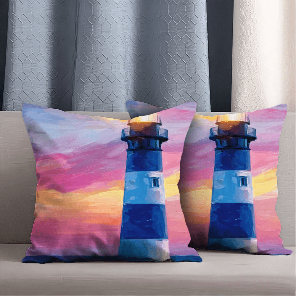 2pcs Multi-Size Graduation Season Gift.Dreamy Lighthouse Sunset Design ...