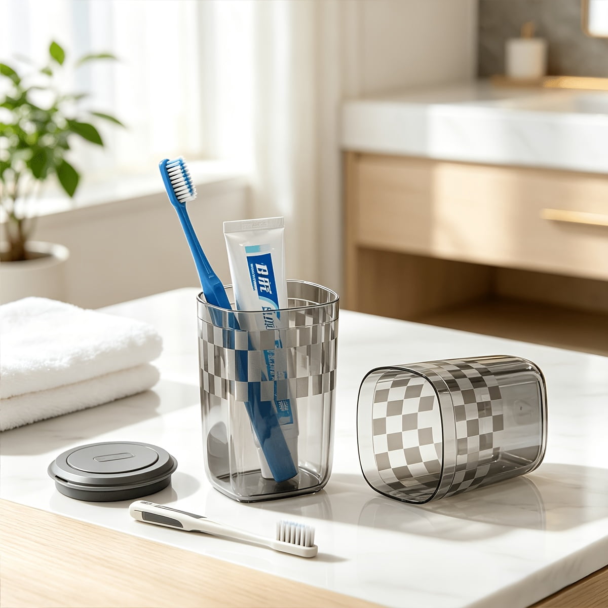 2pcs Multi-functional Travel Toothbrush Holder, Dustproof & Leakproof ...