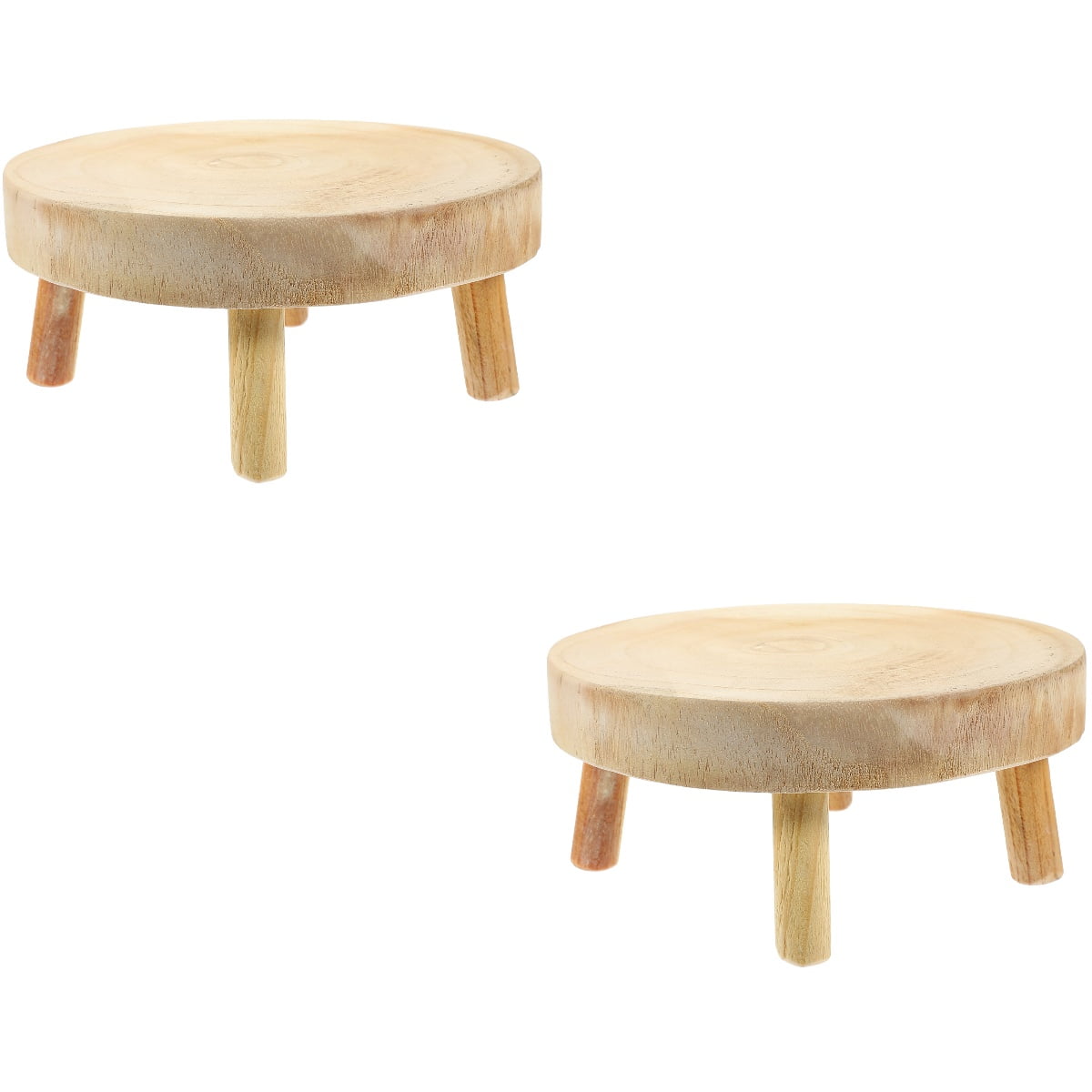 2pcs Multi-functional Wooden Displaying Stool Wood Plant Riser Stand ...