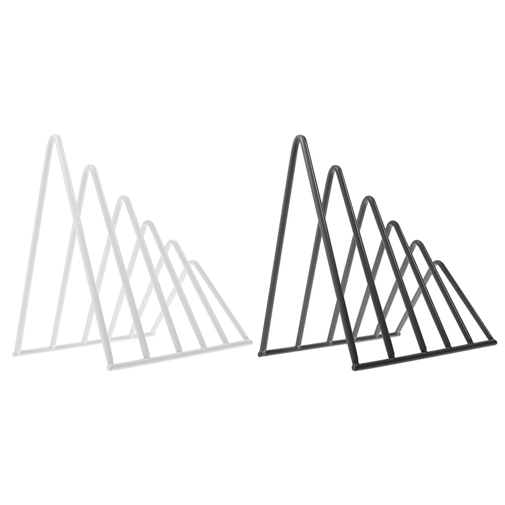 2pcs Multi-grid Books Storage Rack Tabletop Iron Books Shelf Stable ...