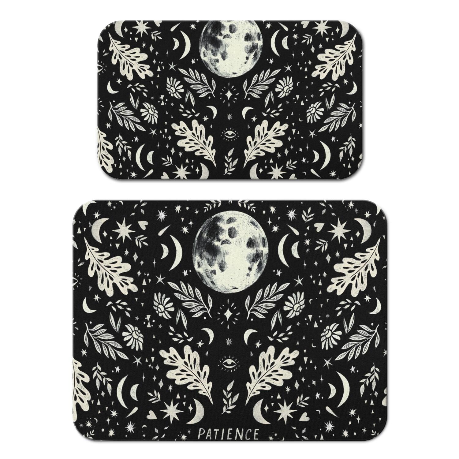2pcs Mystical Moon and Starry Sky Coffee Station Mat - Eco-Friendly ...