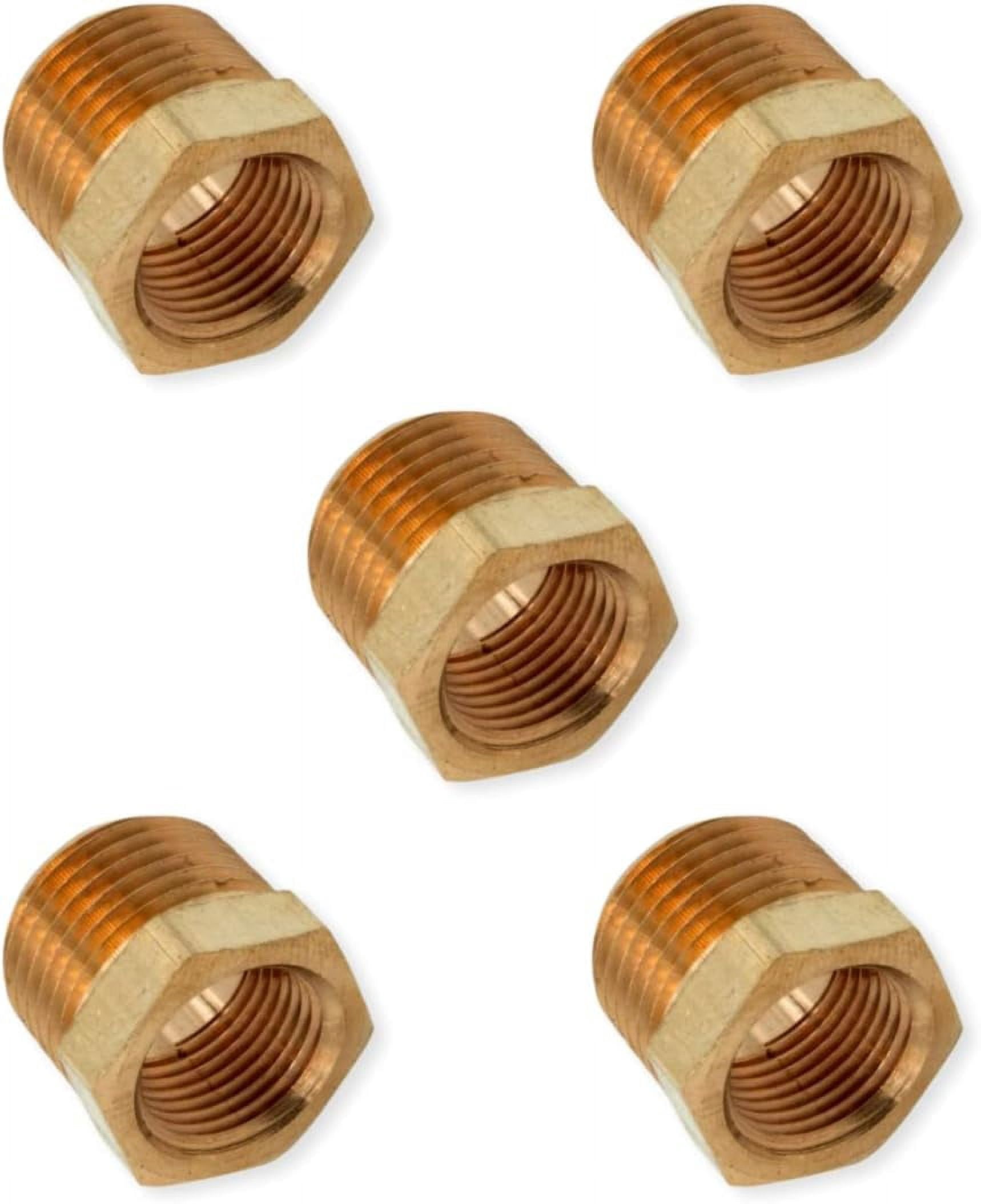 2pcs NPTF male x 1/4" NPTF Female Pipe Thread Hex Reducer Bushing Brass ...