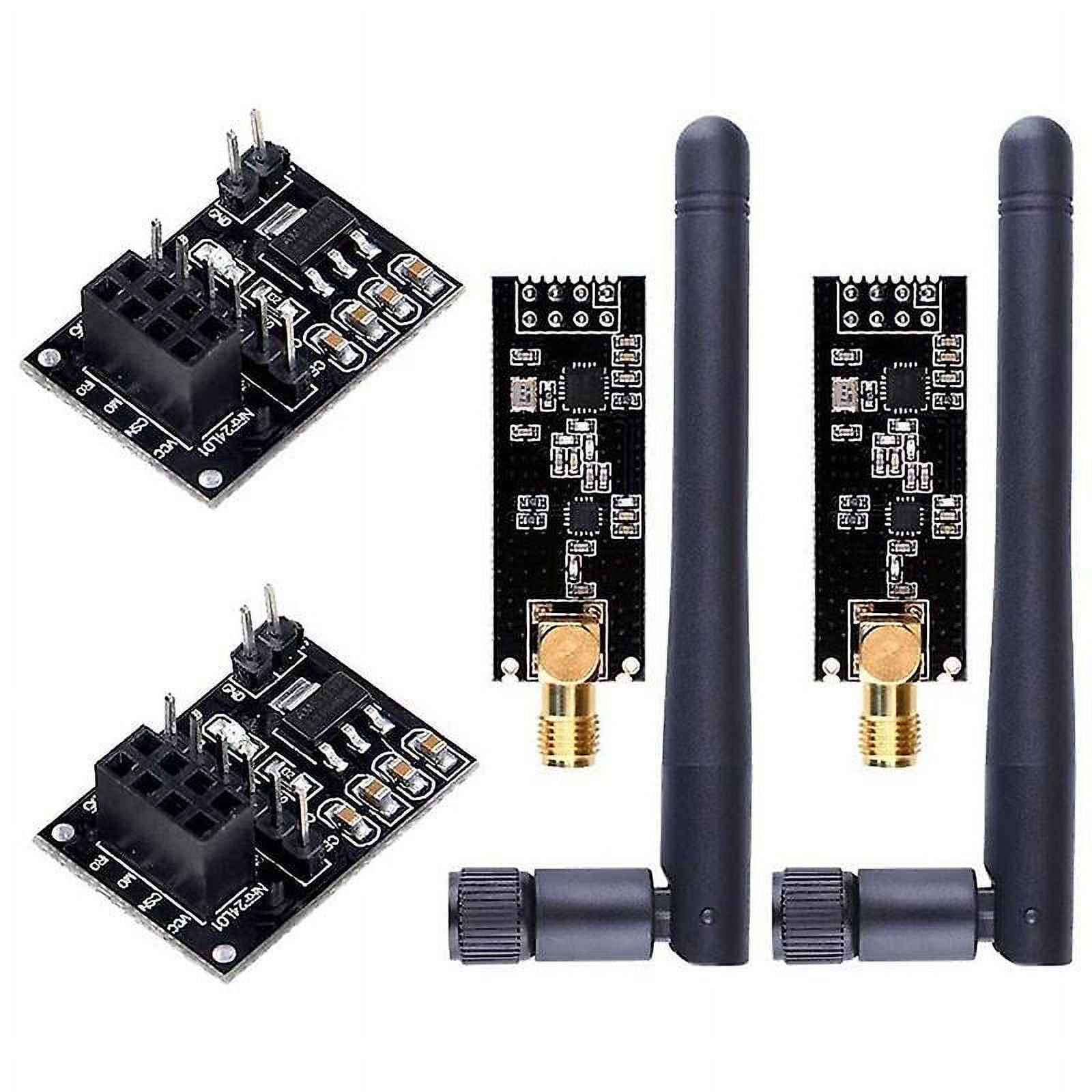 2pcs NRF24L01+PA+LNA RF Transceiver Module with SMA Antenna 2.4 GHz ...