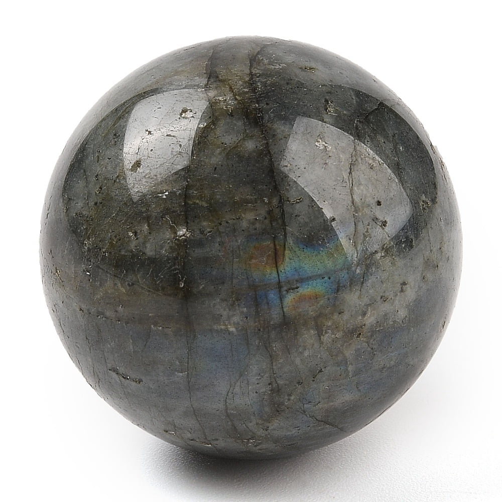 2pcs Natural Labradorite Sphere Beads No Hole/Undrilled Round Ball ...