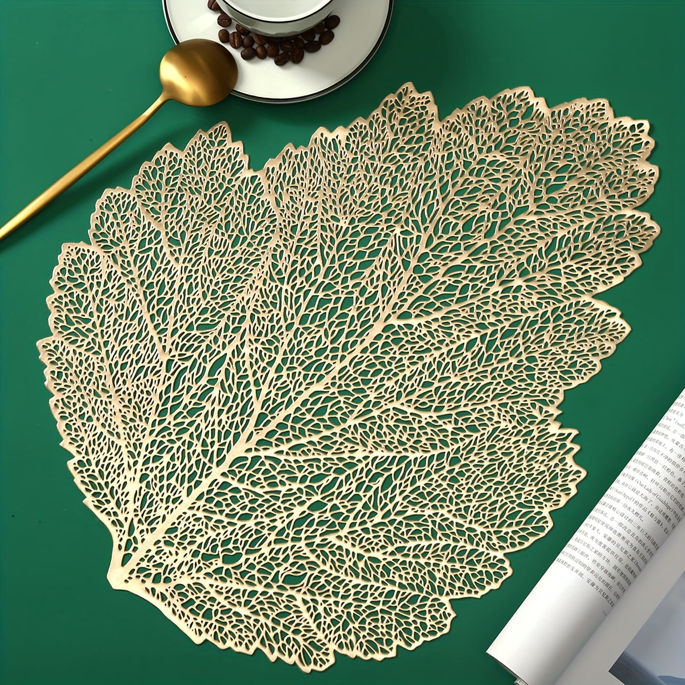 2pcs, Natural Style Leaf Placemats, Creative, Simple, and Stylish ...