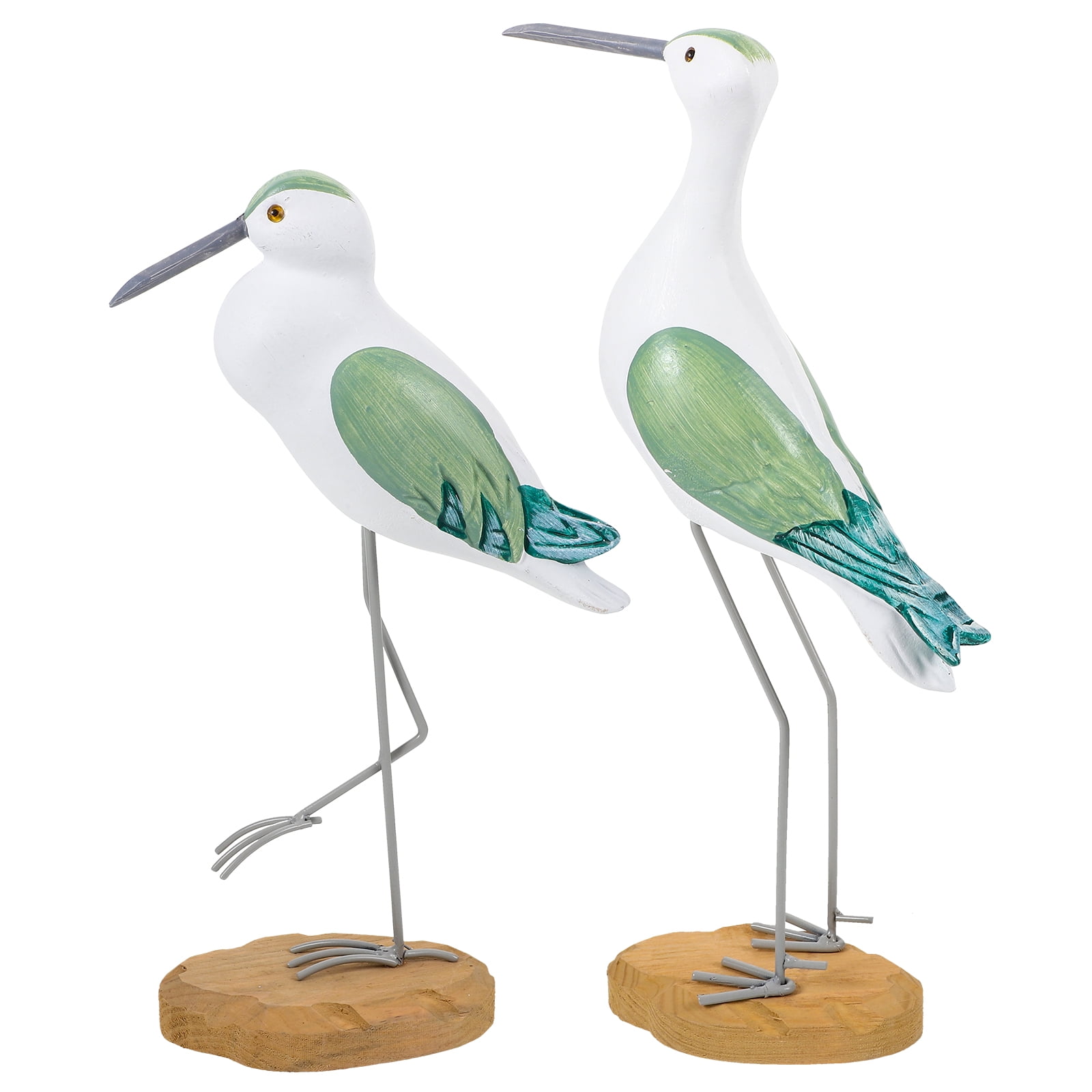 2pcs Nautical Statue Figurine Garden Bird Statue Coastal Beach Home ...