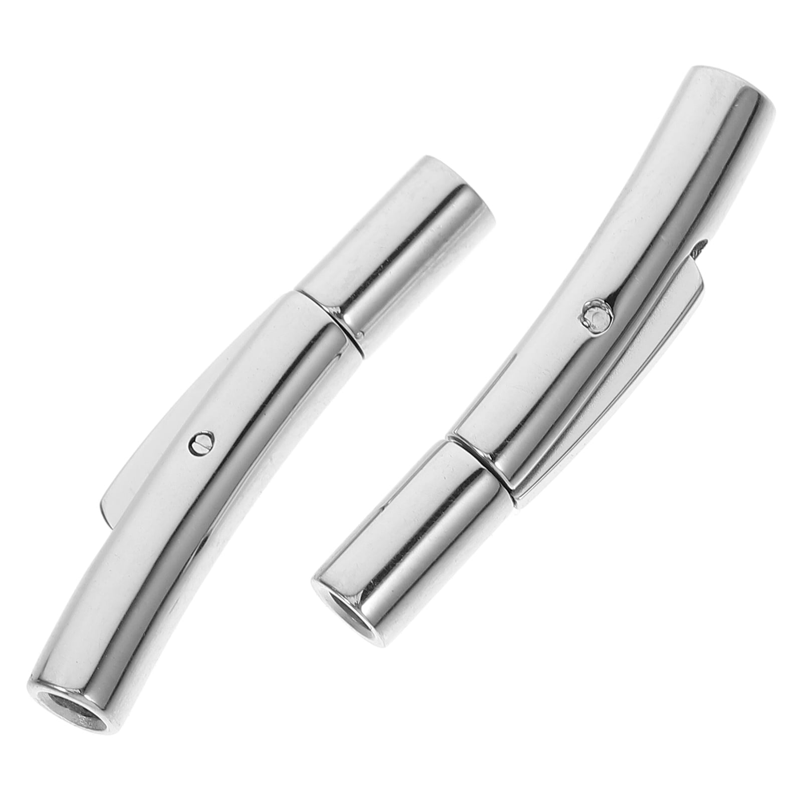 2 Pcs Necklace Connector Stacker Clasp Wire Cable Clamp Knot Silver ...