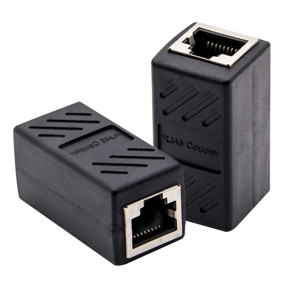 2pcs Network LAN Connector Adapter Coupler Extender RJ45 Ethernet Cable ...