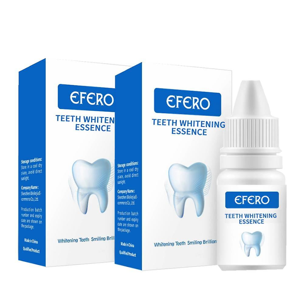 2pcs New Instant Tooth Whitening Kit White Teeth Clean Gel Uv Bleach ...