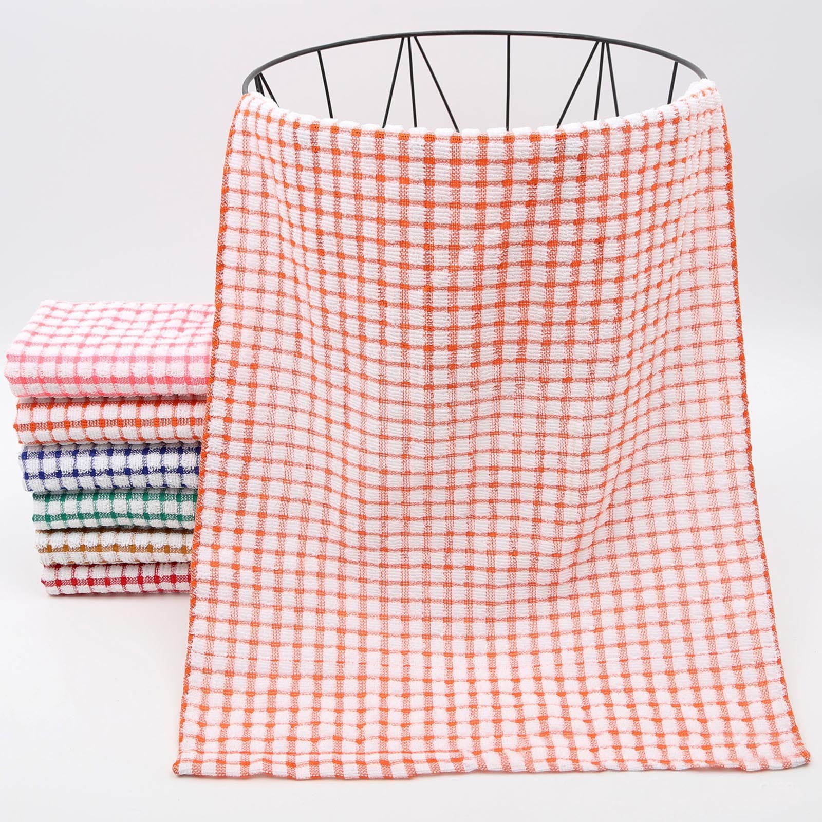 2pcs New Kitchen Tea Towels Dish Cloths Absorbent Drying Towel Washing ...