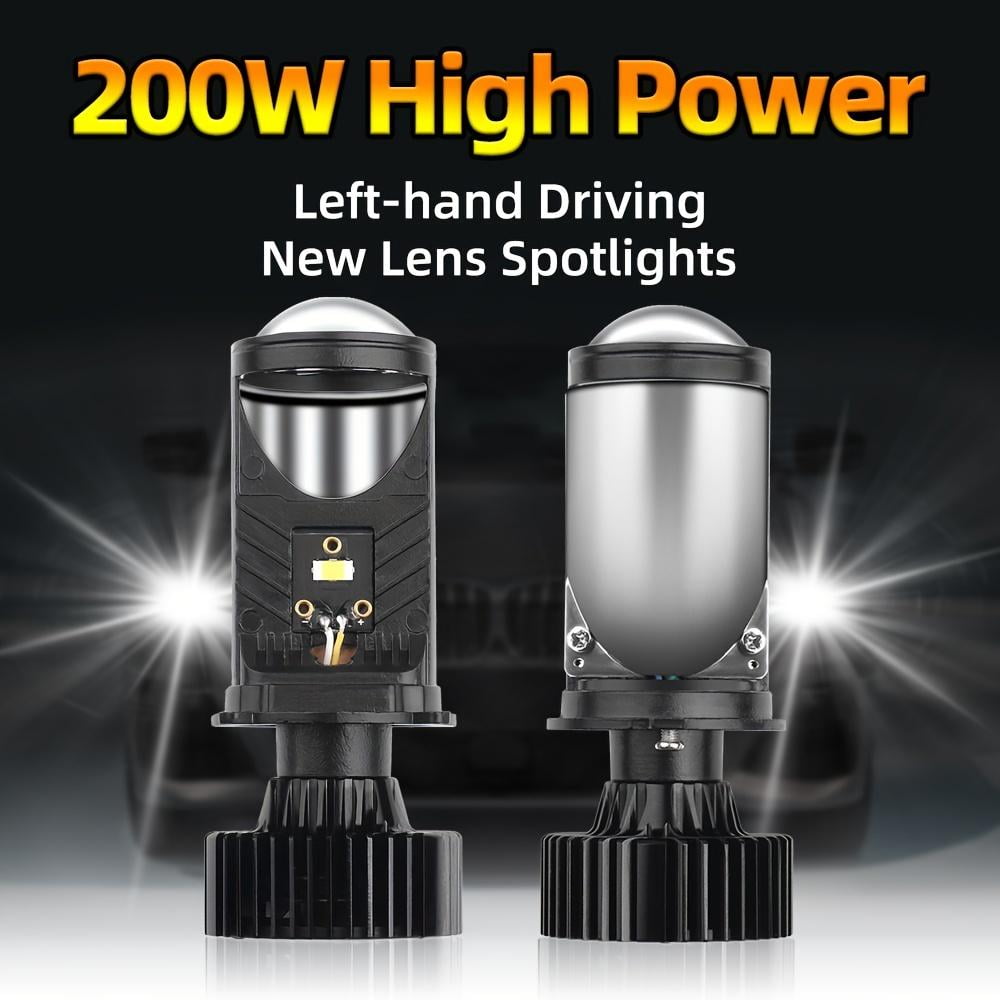 2pcs New Lens Spotlights H4 Left-hand Driving, 200W High Power High&Low ...