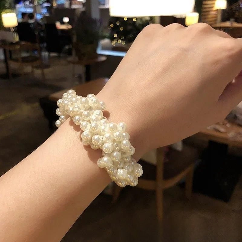 2pcs New Style Elegant Hair Ties with Pearls and Crystals for Women ...